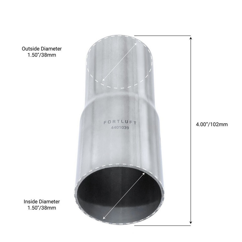 FORTLUFT Universal Exhaust Extension Pipe Stainless Steel | eBay