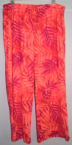 Jantzen Soft & Light Pants Cover Up Beachy Wear Tropical Very Colorful ...