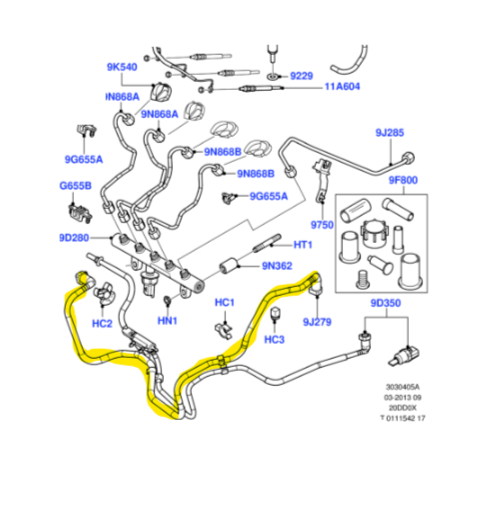 Fuel Hose for FORD C-MAX, GALAXY, S-MAX 2.0 TDCI 1508246-1461061 | eBay UK