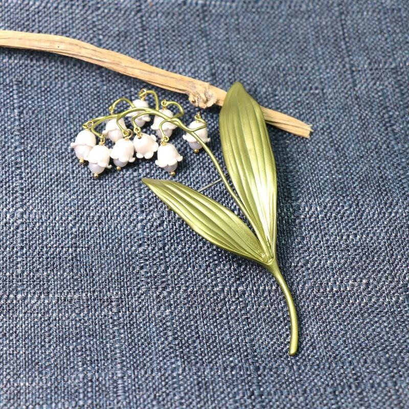 Ldyllic Valley Lily Bell Orchid Brooch Female Accessories Antique ...