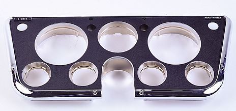 19 67 68 69 70 71 72 Chevy C10 Truck Dash Bezel Black/Chrome 7 hole ...