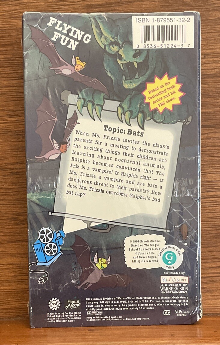 THE MAGIC SCHOOL BUS TV Show VHS Science “ Going Batty” 1996 Sealed ...