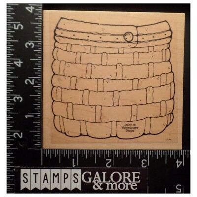 Whipper Snapper RUBBER STAMPS LARGE WICKER BASKET GARDEN #445 | eBay