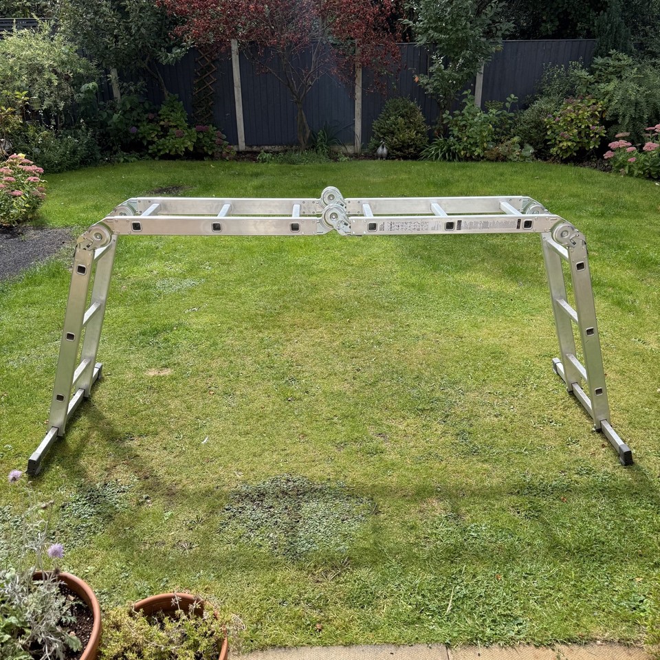 ABRU 10 Way Multi-Purpose Combination Ladder, STRONG Aluminium Compact ...