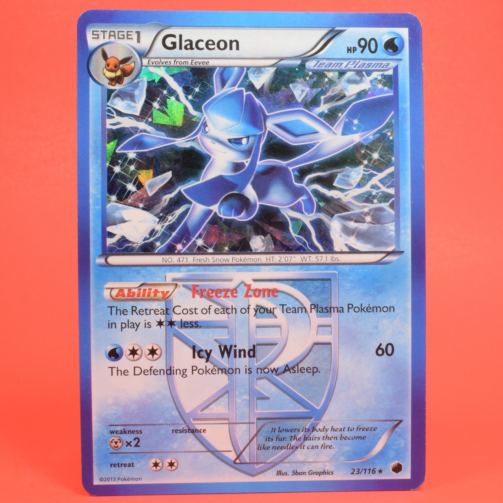 Glaceon Pokemon Card Plasma Freeze
