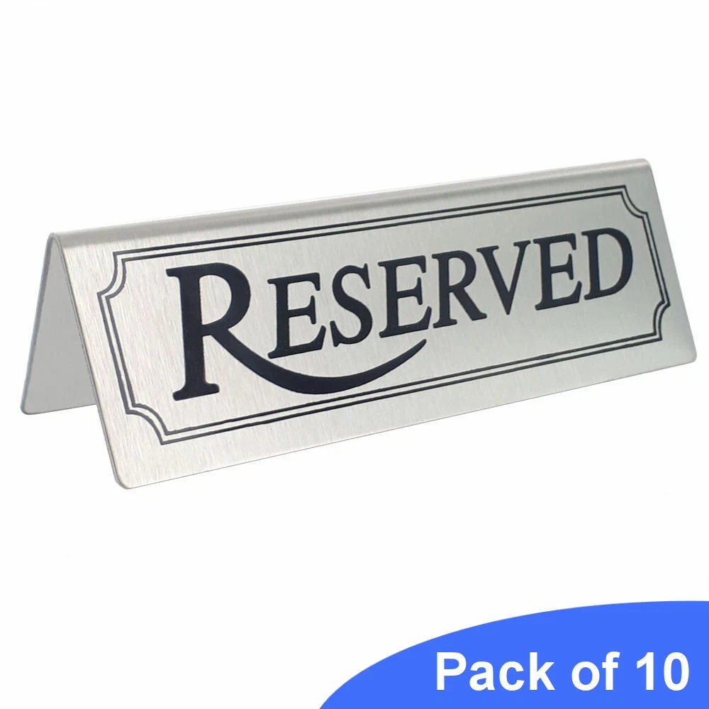 Reserved Table Signs
