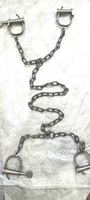 Hardware Iron Handcuffs Antique Style police Shackles-Props With 4 Lock ...