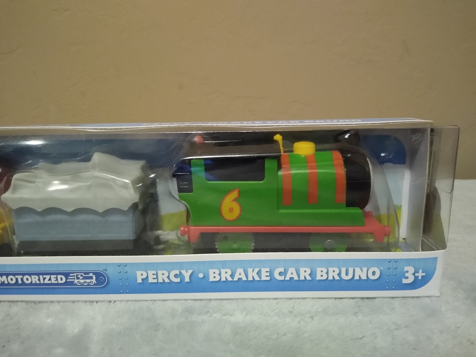 Thomas & Friends Percy & Brake Car Bruno Motorized Battery-Powered Toy ...