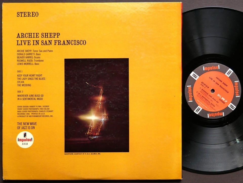 ARCHIE SHEPP Live In San Francisco LP IMPULSE! AS-9118 US 1966 RVG ST ...