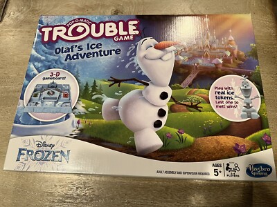 Hasbro Trouble Pop-O-Matic Board Game Disney Frozen Olaf's Ice ...