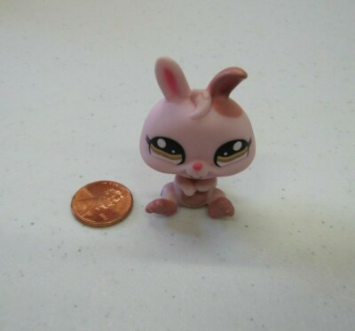Littlest Pet Shop Lps #1366 Dwarf Bunny Rabbit Pink Short Ears Brown ...