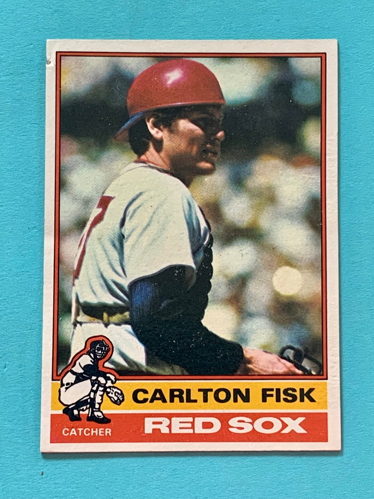 CARLTON FISK - 1976 TOPPS VINTAGE BASEBALL CARD #365 - RED SOX HOF - O ...