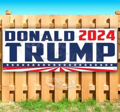 DONALD TRUMP 2024 Advertising Vinyl Banner Flag Sign RED BLUE MAGA | eBay