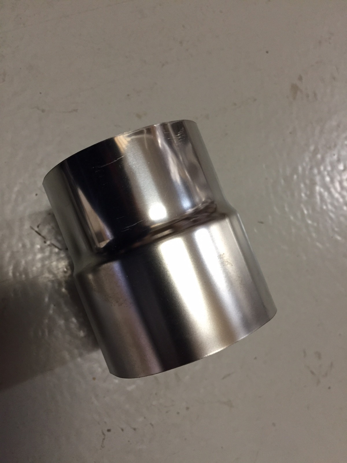 2.5" ZZPerformance Stainless Exhaust Lap Joint Step Clamp 2.5" OD to 2. ...