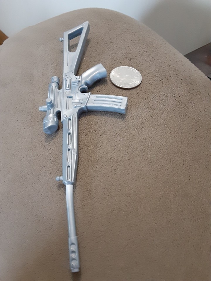 GI Joe 12 inch Max Steel Rapid-Fire Silver MACHINE GUN weapon Scope | eBay