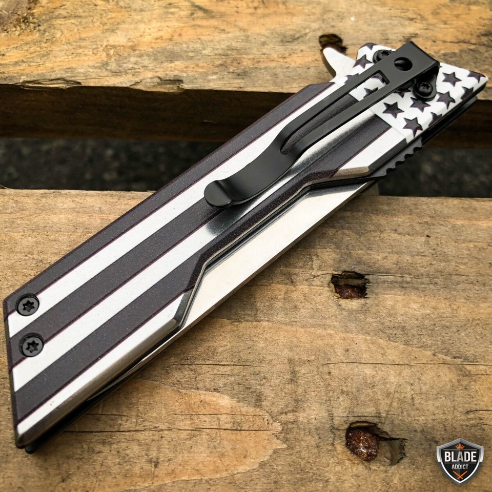 8" Mack Schmidt Tactical Tanto Blade Assisted Spring Pocket Knife - USA ...