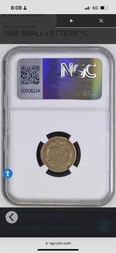 1858 Small Letters Flying Eagle Cent 1C NGC VF 35 | eBay