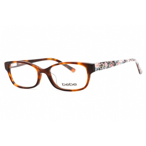 Bebe Women's Eyeglasses Tortoise Plastic Full Rim Rectangular Frame ...