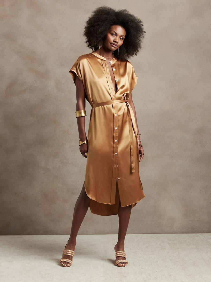 Tan Shirt Dress For Women