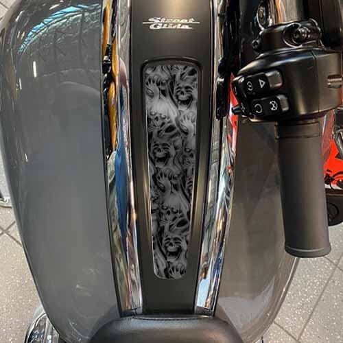 GHOST SKULL PILE Console Dash Panel Insert Fits Harley 21+ Road ...