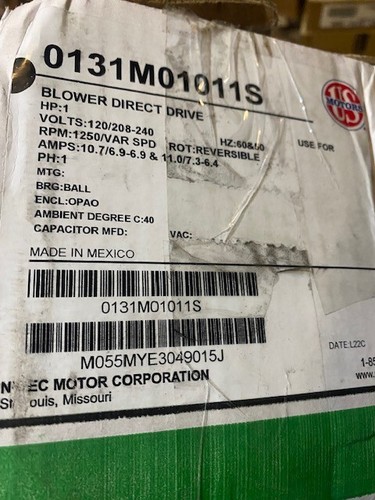 1 HP Furnace Blower Motor Replaces Goodman Amana Janitrol 0131M01011S ...