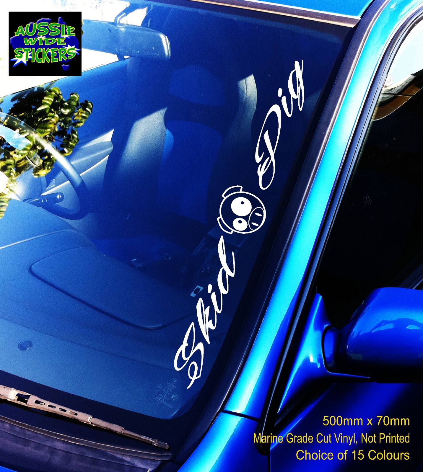 SKID PIG Car Windscreen Vinyl Sticker Decal Jdm Drift Bomb Tyres Ute ...