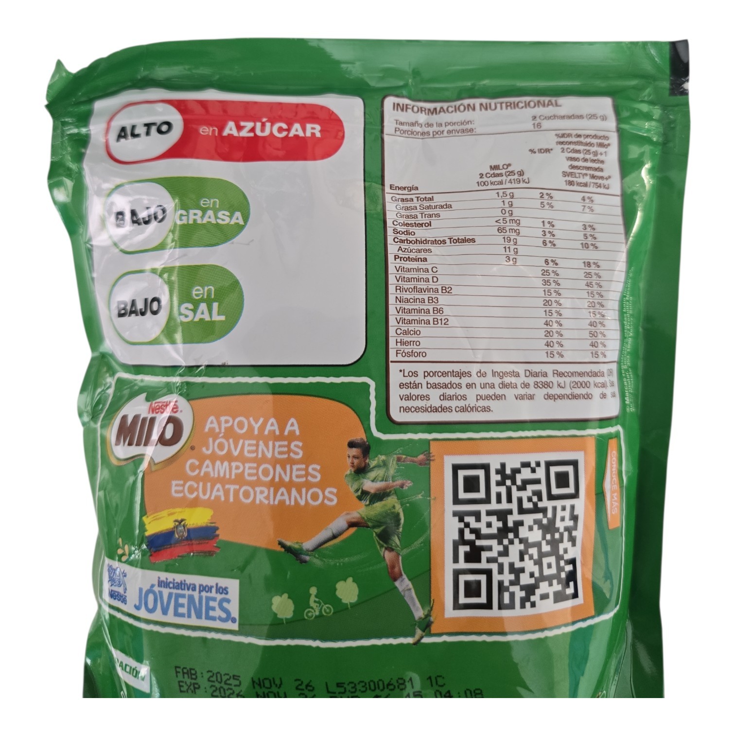 Nestle Milo Activ Go Chocolate Malted Powder 400g Ecuador