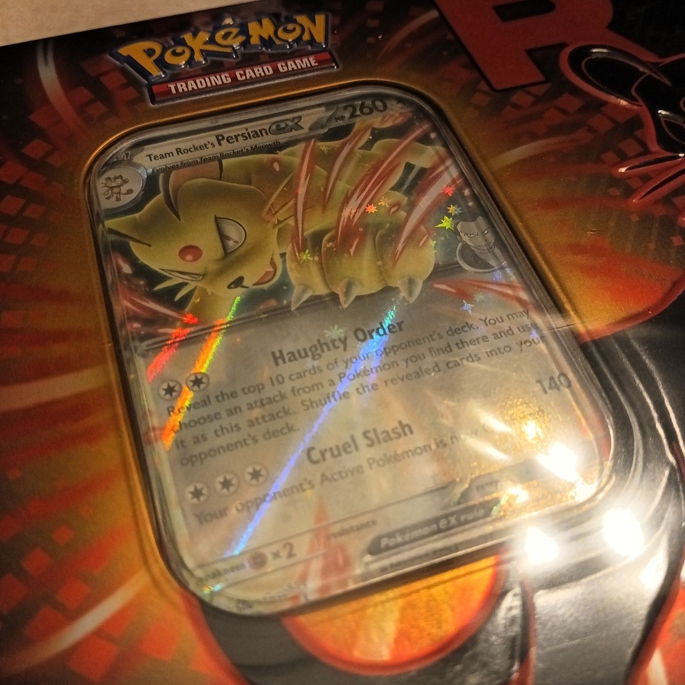 Pokemon Trading Card Game Destined Rivals Team Rocket Tin - Persian | eBay