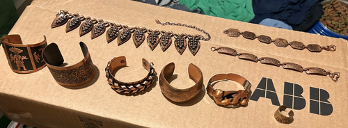 Vintage Copper Bracelets Ring & Necklace 1950's - 1970's Native ...