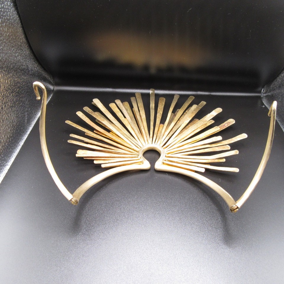Tom Ford Lisa Eisner Sculptural Starburst Collar Necklace Vermeil 925 ...