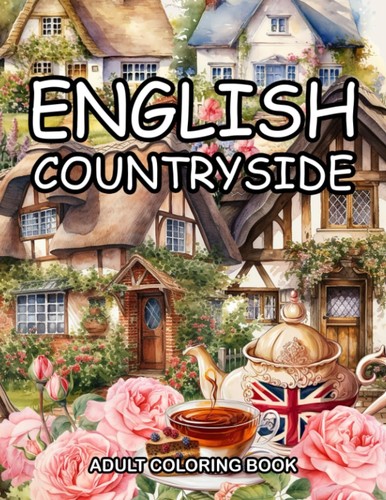 English Countryside Colouring Book: An Adult Coloring Book with 50 ...