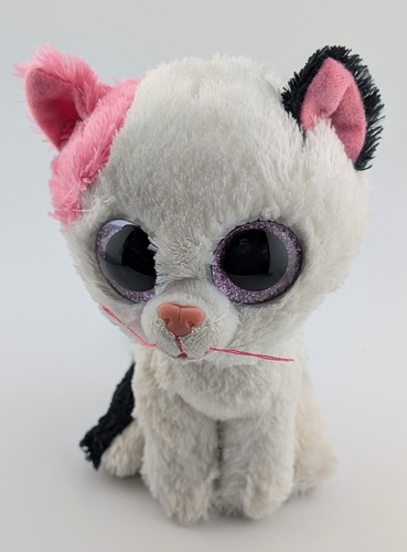 Ty Beanie Boos MUFFIN the Cat White Kitty Plush With Purple Glitter ...