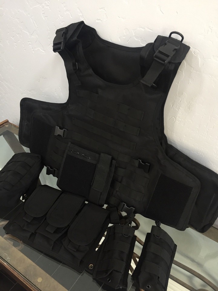 Tactical bulletproof vest FREE lllA body armor Insert Plates L XL 2XL ...