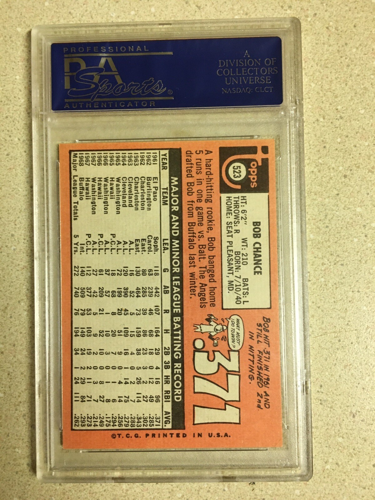 1969 Topps - High # #523 Bob Chance for sale online | eBay