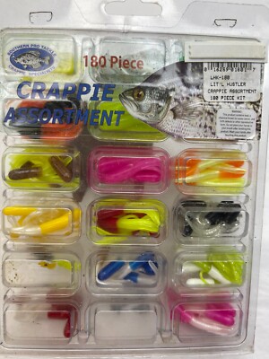 Lit'L Hustler Crappie Assortment 180 Piece Kit Lures Southern Pro ...