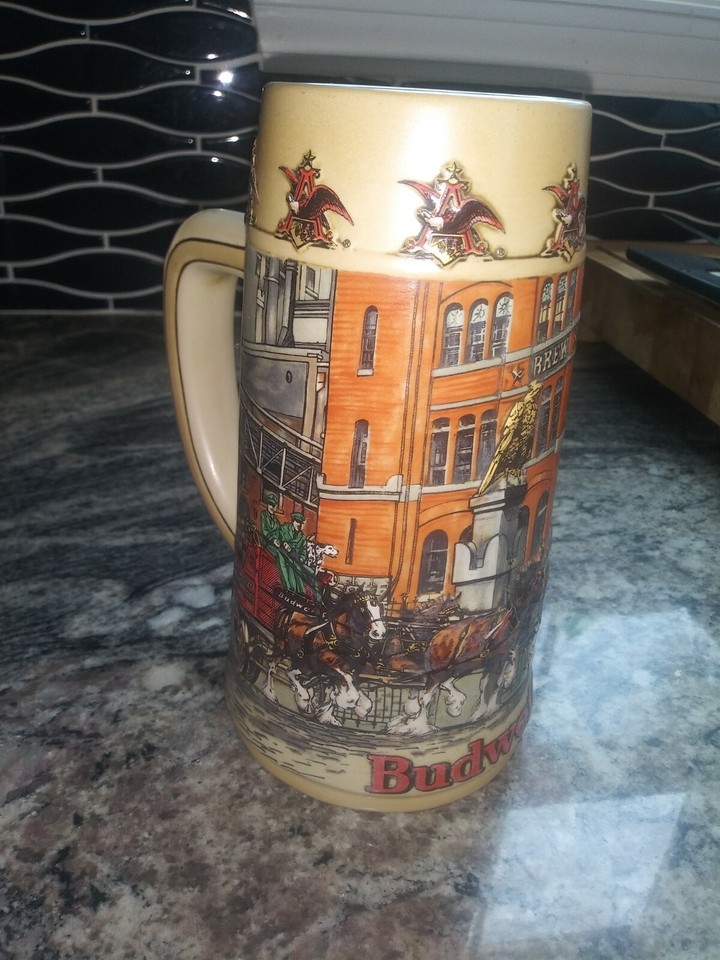 Anheuser Busch Budweiser Beer Stein St Louis Brew House Series A ...