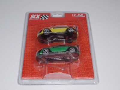 SCX Compact Tuning Cars 1:43 Slot Car Racing Yellow Green Used Untesed ...