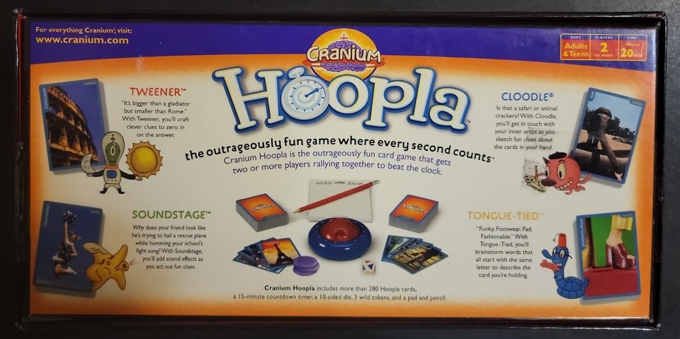 Cranium Hoopla Card Game 2002 Edition Completr Adults Teens Family Fun ...