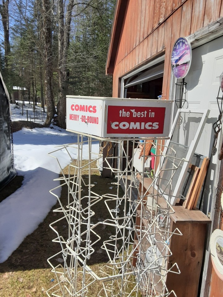 Vintage Comic Book Spinner Rack with topper | eBay