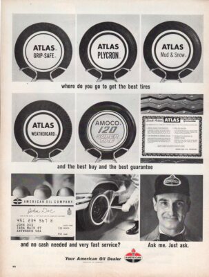 Vintage advertising print Gas Oil American Oil AMOCO Credit Card No ...