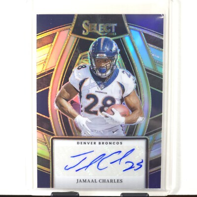 2023 Panini Select Jamaal Charles Autograph Blue Prizm #SELS-JCH | eBay