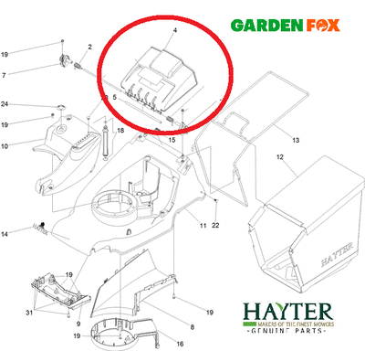 GENUINE new Hayter Harrier 41 374A 375A 376A Rear DEFLECTOR 134-4017 ...