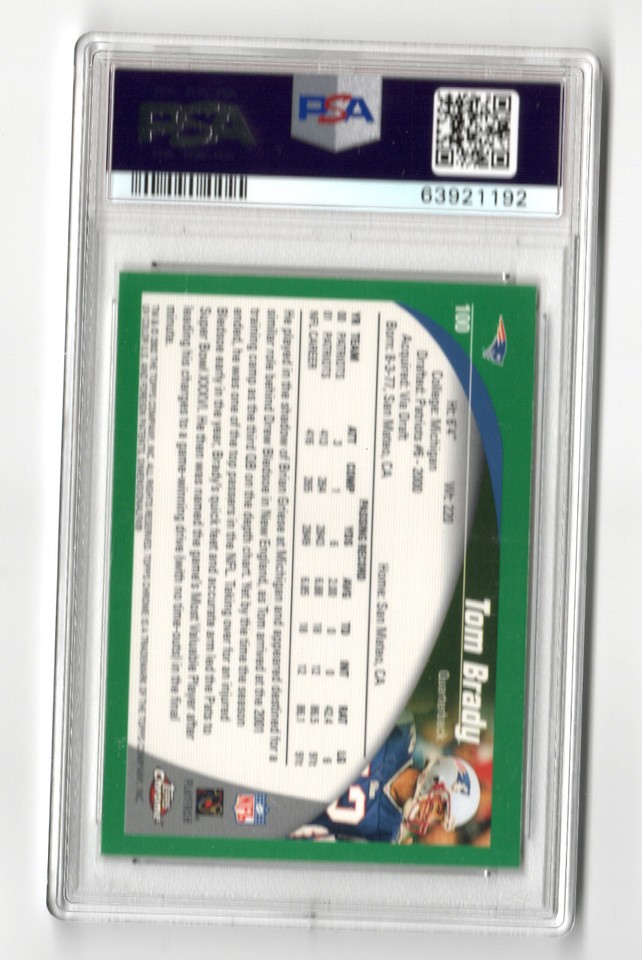 2002 Topps Chrome Tom Brady # 100 PSA 8 NM-MT Patriots QB Future HOF | eBay