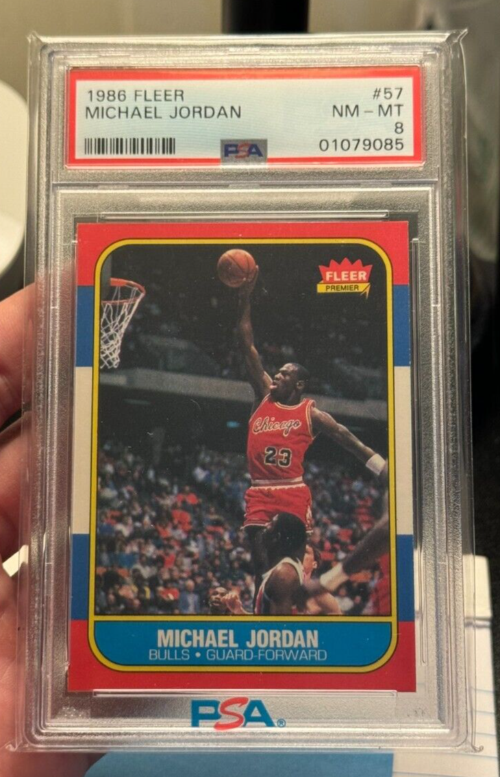 1986 Fleer Michael Jordan Rookie Card PSA 8 (LOOKS BETTER) | eBay
