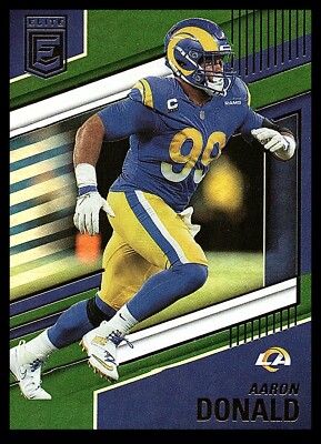 2022 DONRUSS ELITE RAMS AARON DONALD GREEN PARALLEL CARD #96 | eBay