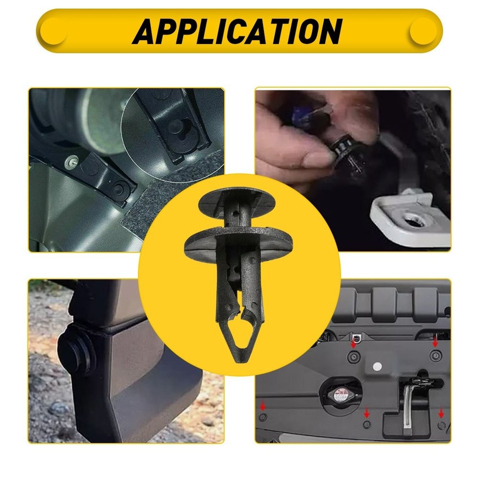 Fit 8mm Bumper Hole Retainer Fastener Rivets Fender Push Pins 1200Pcs ...