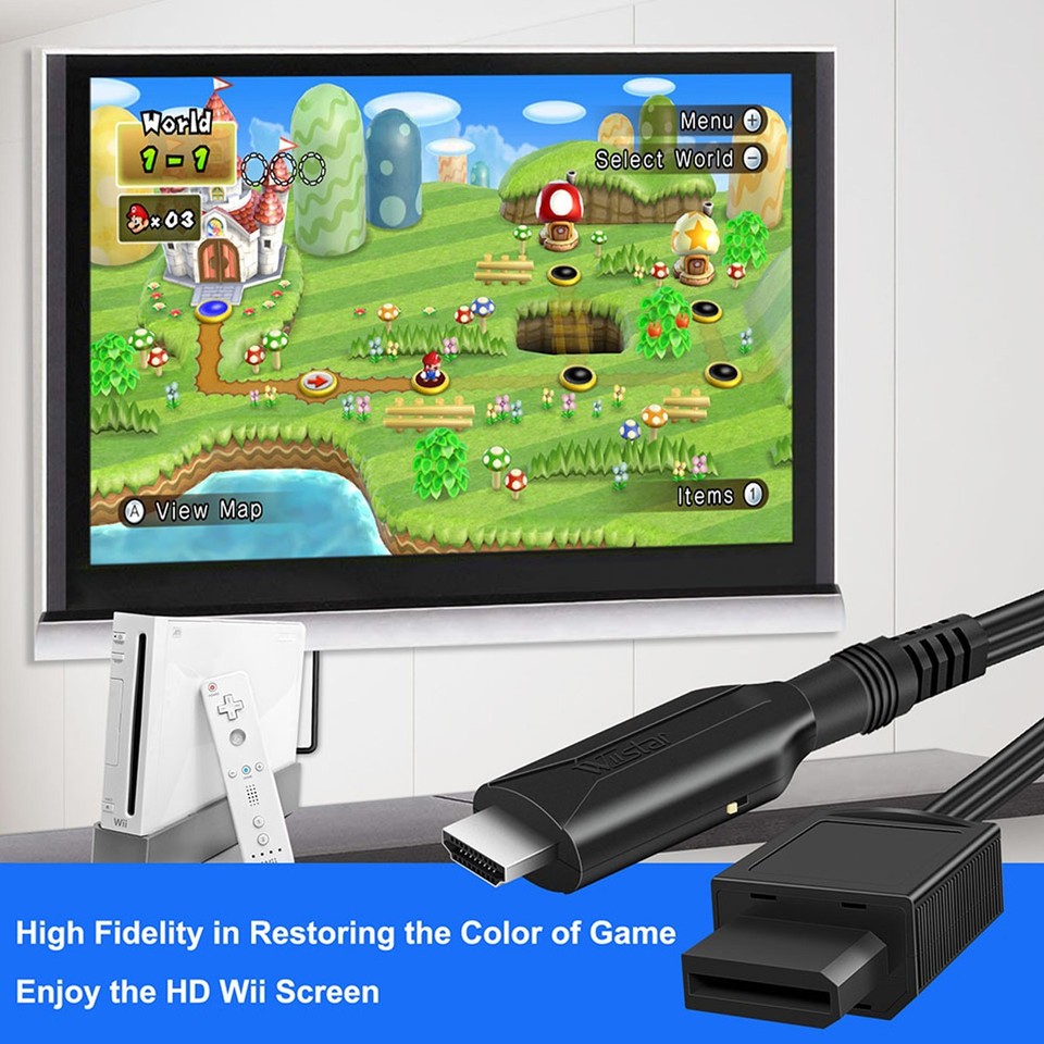 Wii to HDMI Adapter Converter Cable Full HD 1080P Plug Play for ...