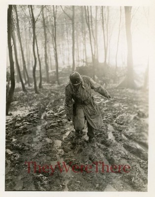 *WWII Signal Corps photo- 5th Armored Div- ID'D GI -HARSH CONDITIONS in ...