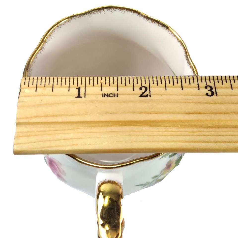 Queen's Fine Bone China Tea Cup Florals Inside and Out Gold Trim Made ...