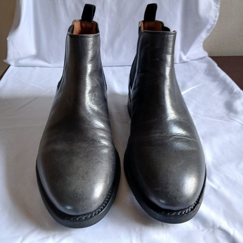 FRYE Bowery Chelsea Boots Mens Sz 9.5 Antiqued Black Leather Ankle Pull ...